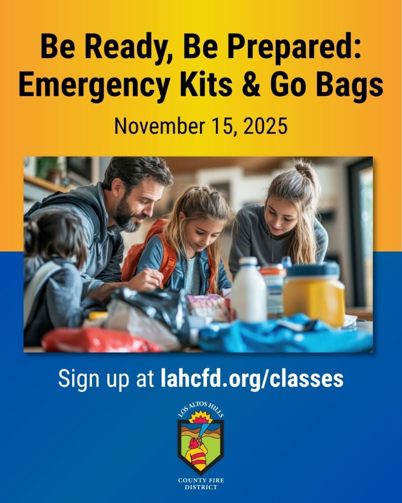 Be Ready, Be Prepared: Emergency Kits and Go Bags - Los Altos Hills ...